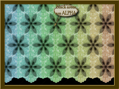 Second Life Marketplace - Daisy Scroll Alpha Main + Edge Seamless ...