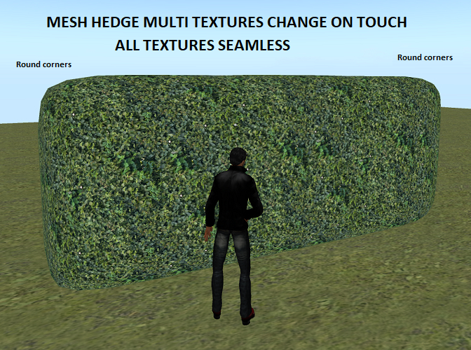 Second Life Marketplace - Mesh hedge bush 12 textures changer on touch