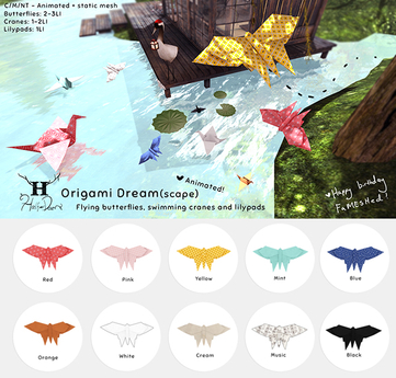 Second Life Marketplace - +Half-Deer+ Origami Dream - Butterfly [FATPACK]