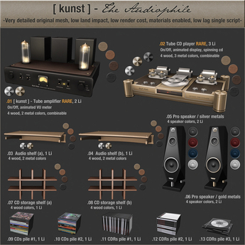Second Life Marketplace - .03 [ kunst ] - Audio shelf (a)