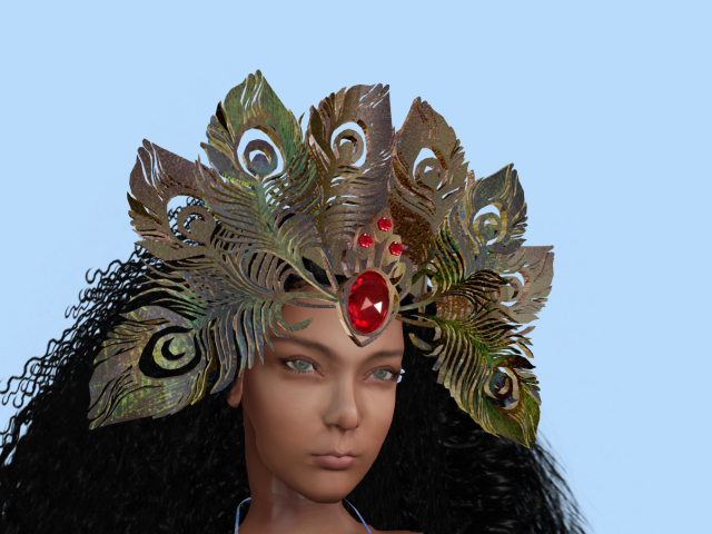 Second Life Marketplace Peacock Feather Crown
