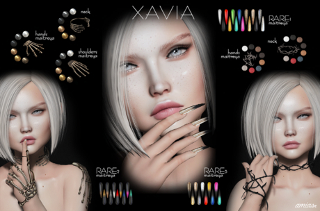 Second Life Marketplace - amias - XAVIA bones Set Silver + Rare