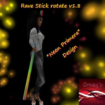 Second Life Marketplace - ¨*:• RAVE STICK ROTATE V1.8 *NEON PRIMERA ...