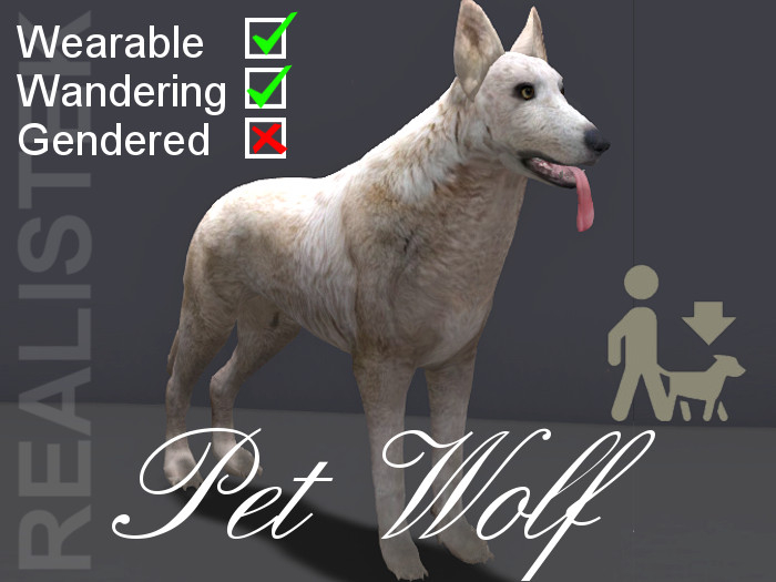 Second Life Marketplace - Pet Wolf White WW-