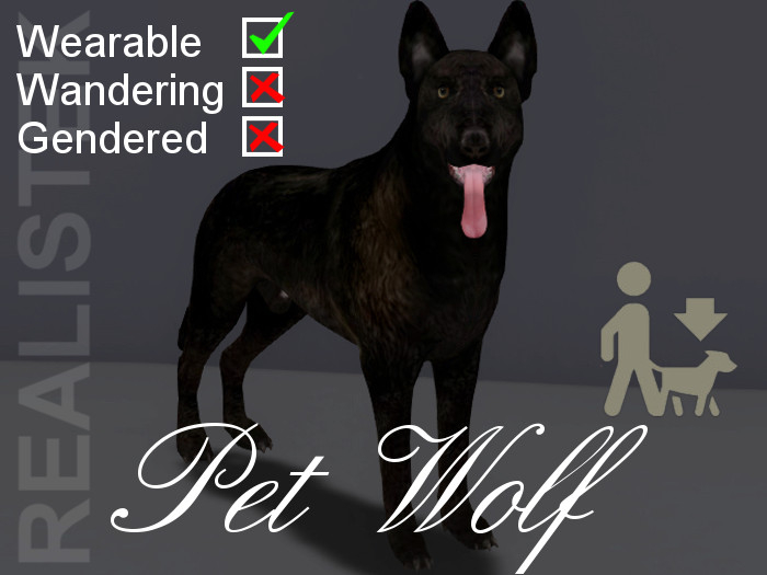 Second Life Marketplace - Pet Wolf Bronze W--