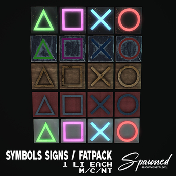 Second Life Marketplace - Symbols Signs - FATPACK / Spawned