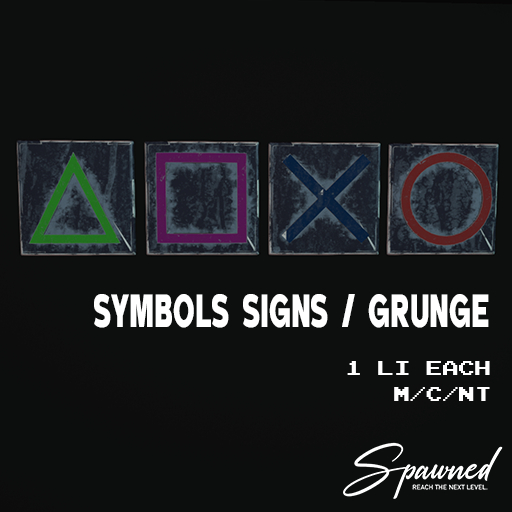 Second Life Marketplace - Symbols Signs - Grunge / Spawned