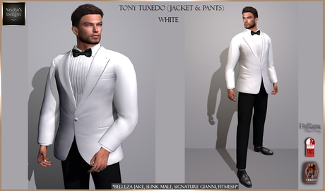 Second Life Marketplace - SAS - Tony White Tuxedo (MB & FM)