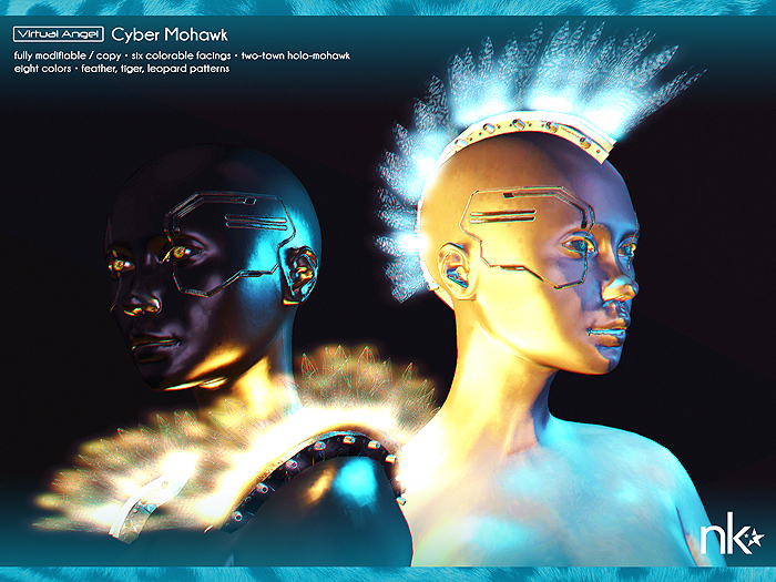 Second Life Marketplace - [NK*] Virtual Angel Cyber Mohawk