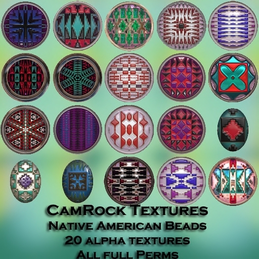 Second Life Marketplace - CamRock Textures - Native American Beads