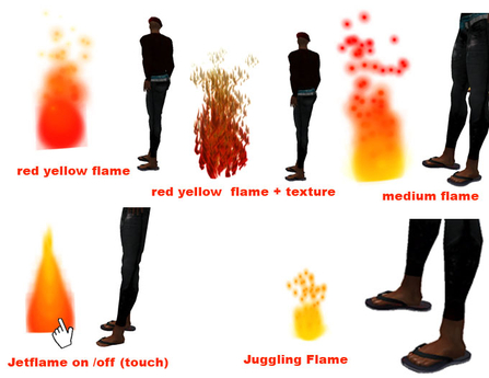 Second Life Marketplace - Ten flames particles script