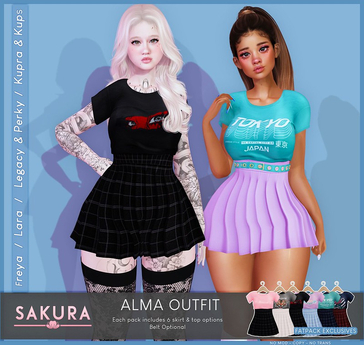 Second Life Marketplace - {Sakura} Alma Outfit - Pastels