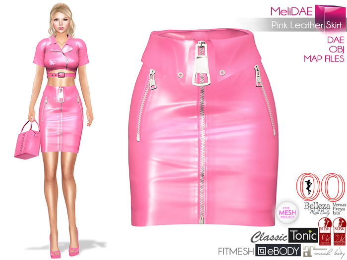 Second Life Marketplace - Dae, Obj, FBX, And Texture Files Pink Leather ...