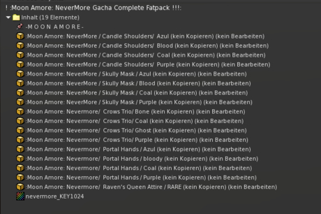 Second Life Marketplace - ! :Moon Amore: NeverMore Gacha Complete ...