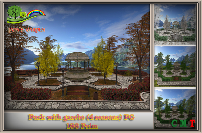 Second Life Marketplace - Lady's Garden - Park with gazebo (4 seasons ...