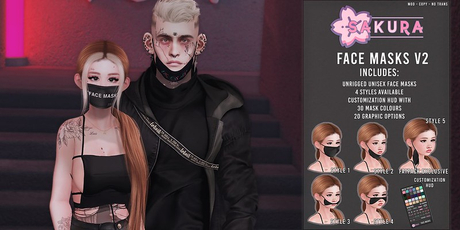 Second Life Marketplace - {Sakura} Face Masks V2 - Mask 3