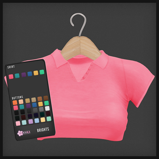 Second Life Marketplace - {Sakura} Polo Shirt [Female] - Brights
