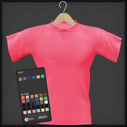 Second Life Marketplace - {Sakura} Polo Shirt [Male] - Brights