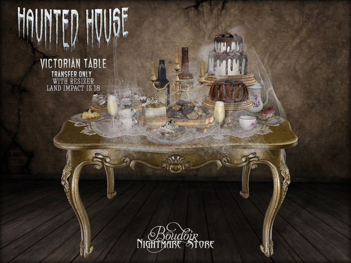 Second Life Marketplace - Boudoir Halloween-Haunted House Table