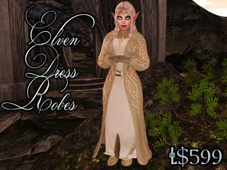 Second Life Marketplace - .:[R2]:. Elven Dress Robes Goldenrod