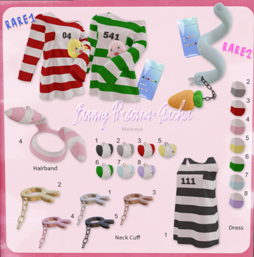 Second Life Marketplace - Kiru - Bunny Prisoner Gacha - Neck Cuff 4