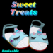 Second Life Marketplace - Sweet Treats -Blue-Resizable Uni Sandals-Boxed