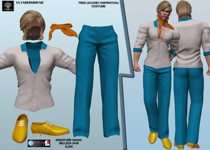 Second Life Marketplace - **DEMO**FRED (SCOOBY INSPIRATION) COSTUME ...