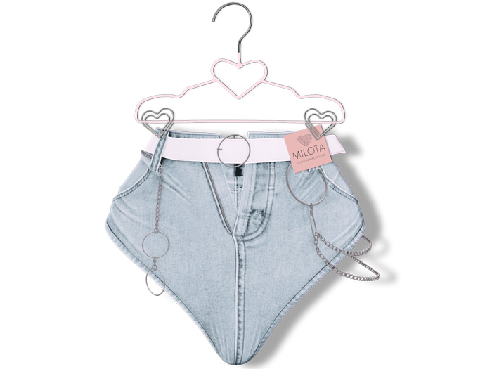 Second Life Marketplace - MILOTA: Hathor shorts [light blue 2]