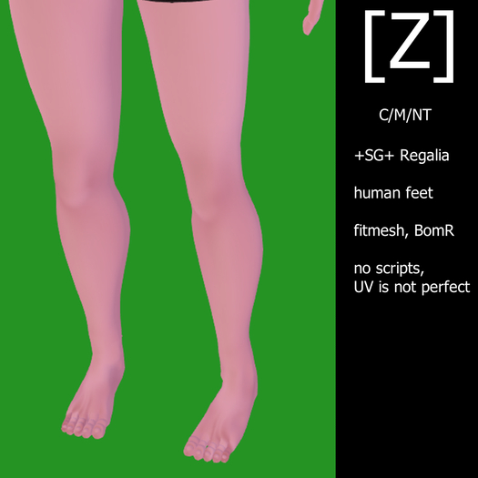 Second Life Marketplace - [Z] Regalia human feet