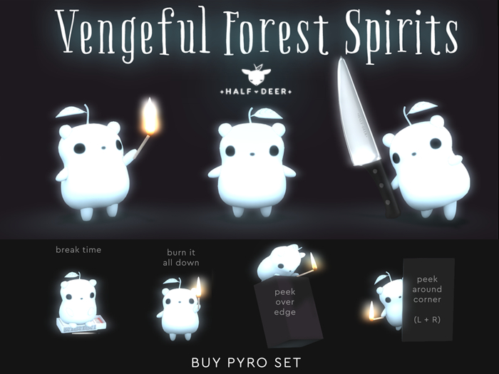 Second Life Marketplace - +Half-Deer+ Vengeful Forest Spirit [Pyro Set]