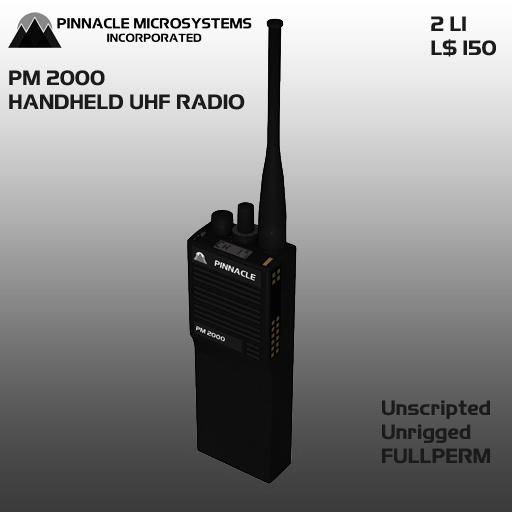 Second Life Marketplace - PMI PM 2000 Handheld Radio (FULLPERM)