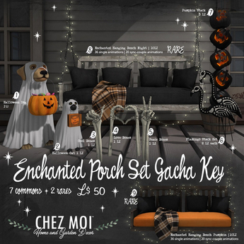 Second Life Marketplace - CHEZ MOI - Pumpkin Stack- Enchanted Porch Gacha