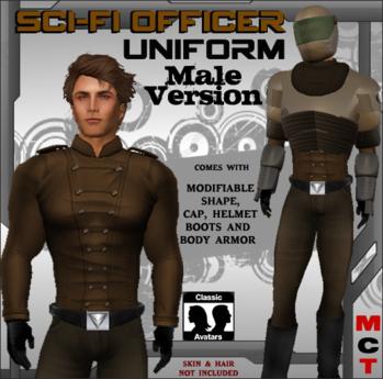 Second Life Marketplace - Sci-Fi Officer Male Uniform