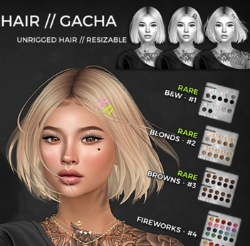 Second Life Marketplace - Wasabi // Ella Mesh Hair - #14 Solar Ombre