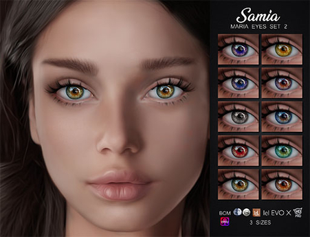 Second Life Marketplace - Samia - Maria Eyes set 2 #FATPACK