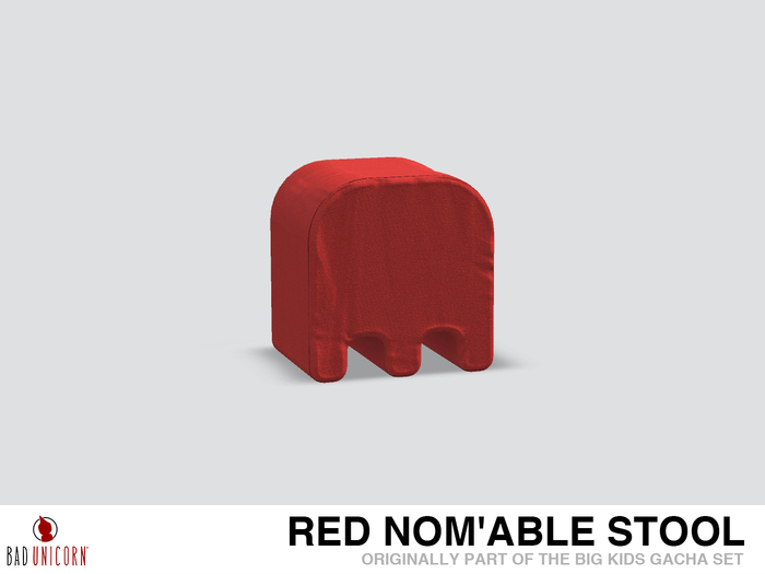 Second Life Marketplace - (Red) Nom'able Stool (Previously - Big Kids ...