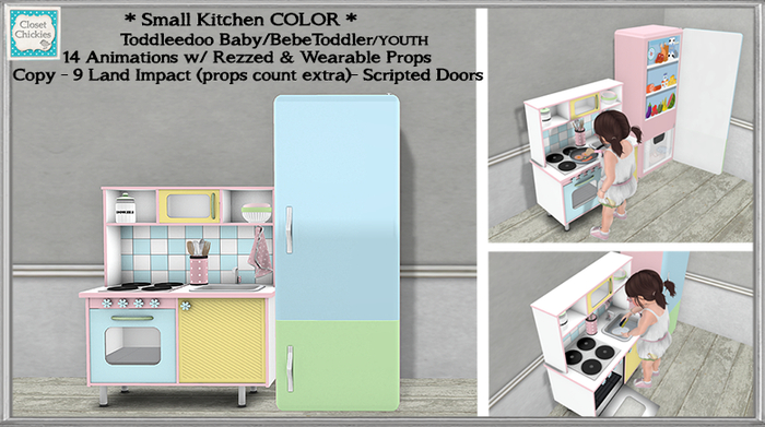 Second Life Marketplace - *CC* Small Kitchen COLOR (TDBaby/BebeToddler ...