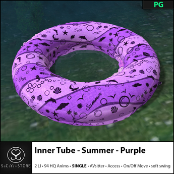 Second Life Marketplace - SaCaYa - Inner Tube - Summer - Purple (PG)