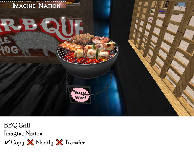 Second Life Marketplace - BBQ Grill-touch for menu