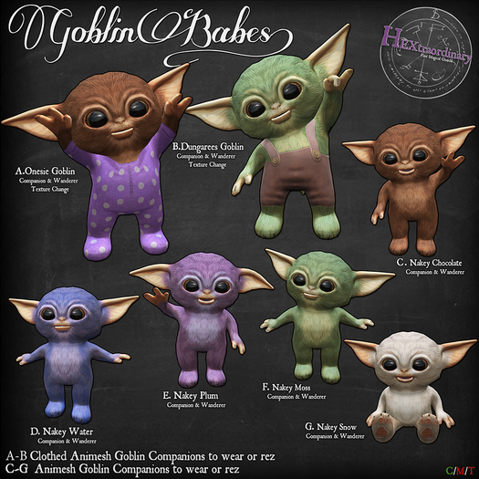 Second Life Marketplace - FAT PACK! *HEXtraordinary* Goblin Babes
