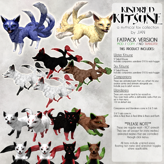 Second Life Marketplace - JIAN Kindred Kitsunes FATPACK