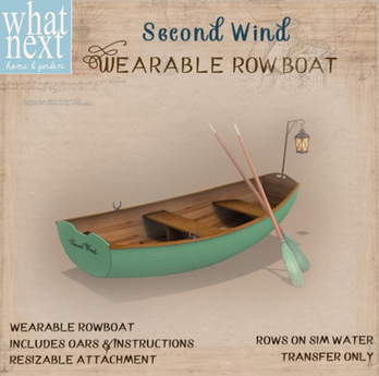 Second Life Marketplace - {what next} 'Second Wind' Wearable Row Boat ...