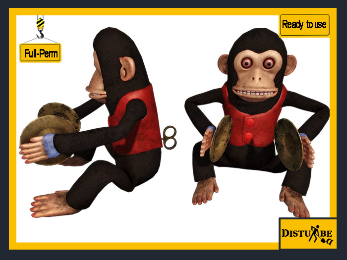 Second Life Marketplace - ::DisturbeD:: Horror Props - Cymbal Monkey ...
