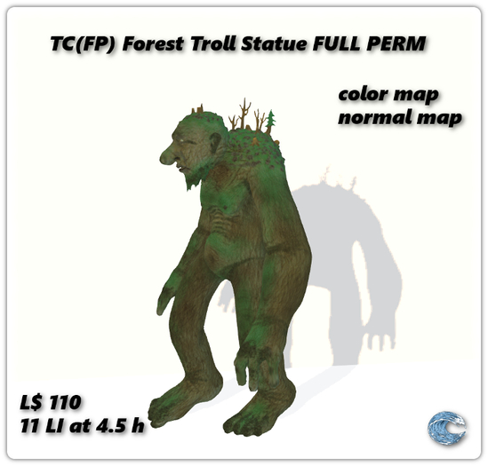 Second Life Marketplace - Giant Forest Troll Statue FULL PERM