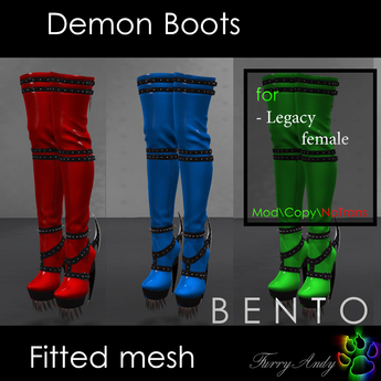 Second Life Marketplace - Furry Andy - Demon Boots for Legacy