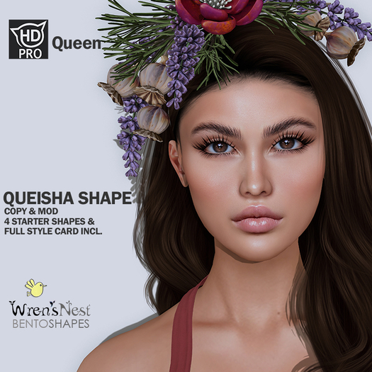 Second Life Marketplace - { wren's nest } Queisha Shape for Catwa Queen ...