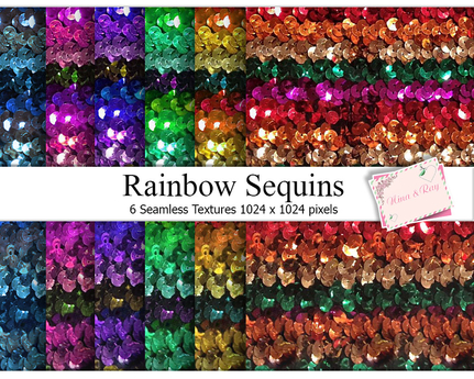 Second Life Marketplace - Rainbow Sequins - 6 Textures Seamless - NINA ...