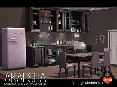 Second Life Marketplace - Modern Vintage Kitchen Set (5+ Avatars ...