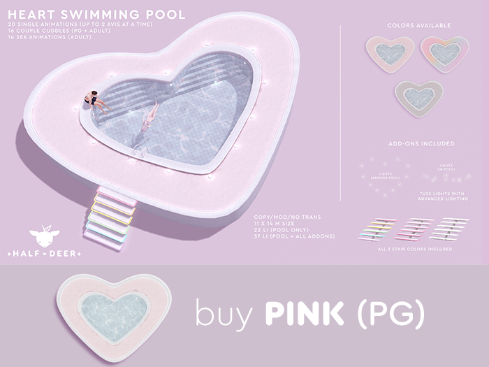 Second Life Marketplace - Heart Swimming Pool [Pink - PG]