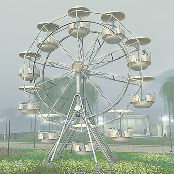 Second Life Marketplace - Ferris Wheel - 10 Cars - 3 Color Themes